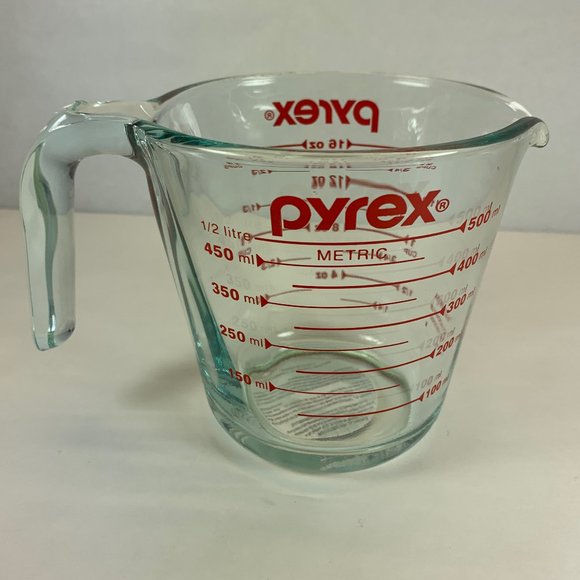 Pyrex | Kitchen | Pyrex Clear Glass Measuring 2 Cup Red Letters New ...